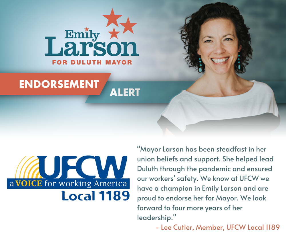 UFCW Local 1189 endorses Mayor Larson for re-election