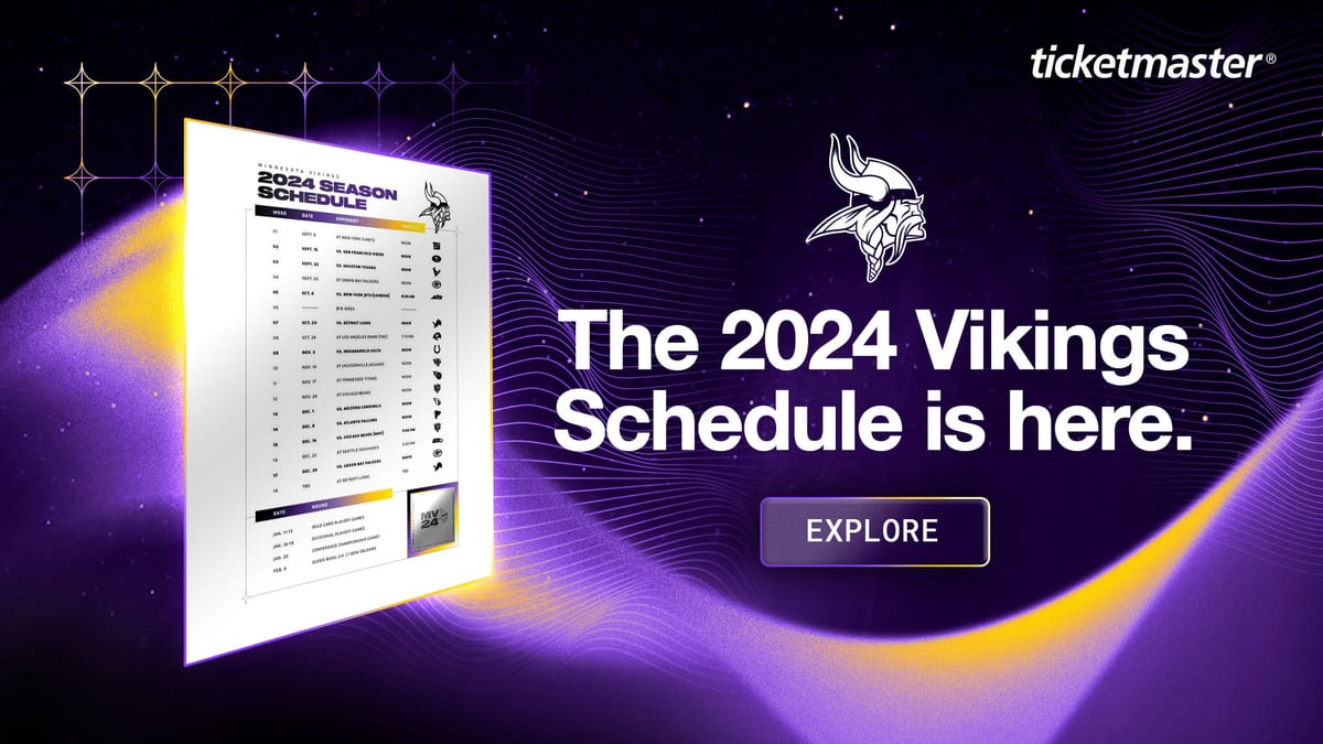 2024 Vikings Schedule: Opening at Giants, early home games with 49ers ...